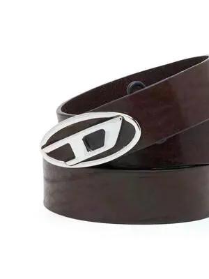 DIESEL® 1dr Logo-buckle Leather Belt - Brown