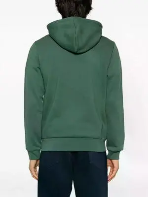 Lacoste Logo-embroidered Zip-up Hoodie - Green