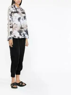 Palm Angels Tropical-print Long-sleeve Shirt
