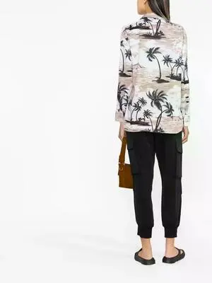 Palm Angels Tropical-print Long-sleeve Shirt