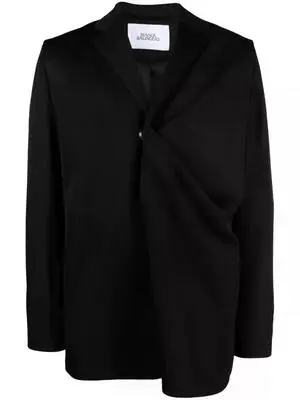 BIANCA SAUNDERS Gathered Single-breasted Blazer