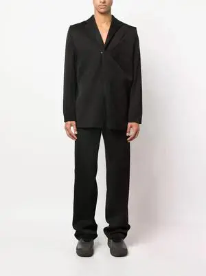 BIANCA SAUNDERS Gathered Single-breasted Blazer