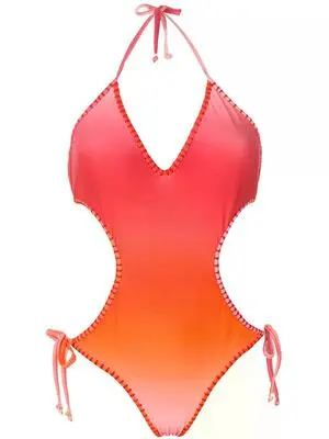 AMIR SLAMA Crocheted Tie-dye One Piece - Orange