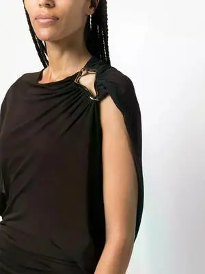 LANVIN Brooch-detail Maxi Dress