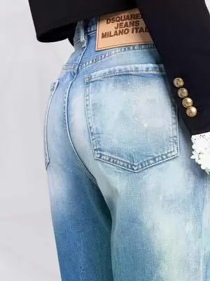 Dsquared2 Bleached Effect Straight-leg Jeans