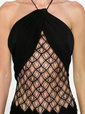 Christopher Esber Net-detail Silk Maxi Dress
