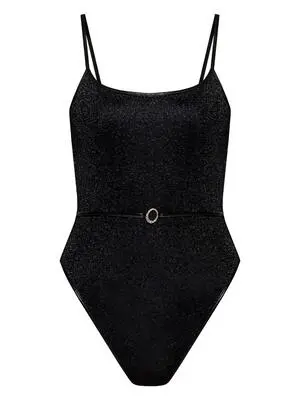 Oseree Lurex Swimsuit - Black