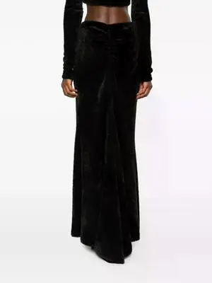 Andamane Faux-shearling Maxi Skirt