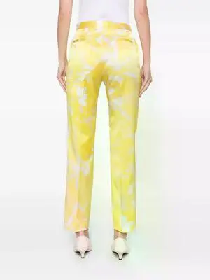Fabiana Filippi Silk Leaf Print Trousers