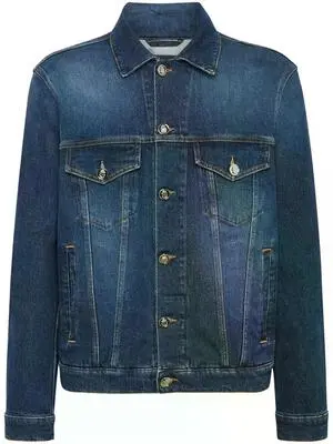 BILLIONAIRE Logo-appliqué Denim Jacket