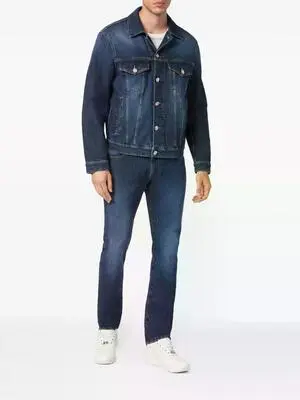 BILLIONAIRE Logo-appliqué Denim Jacket