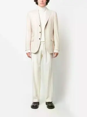 Eleventy Pinstriped Single-breasted Blazer - Neutrals
