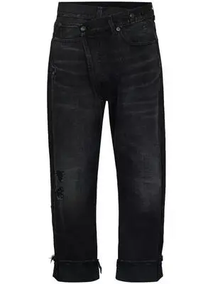 R13 Crossover Cropped Jeans