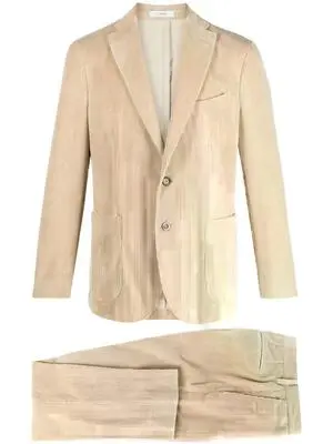 Boglioli Single-breasted Corduroy Suit - Neutrals
