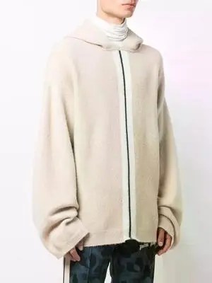Palm Angels Striped Knit Hoodie