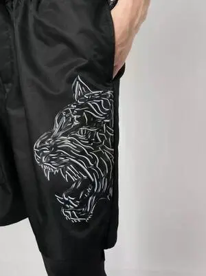 PLEIN SPORT Tiger-print Running Short-pants