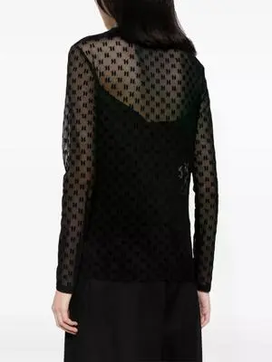 Karl Lagerfeld Monogram-mesh T-shirt