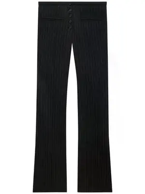 COURREGES Tailored Pinstripe Trousers - Black