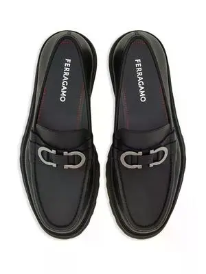 FERRAGAMO Gancini-buckle Leather Loafers