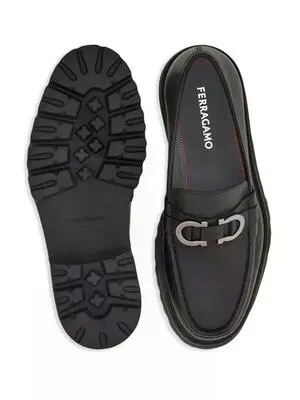 FERRAGAMO Gancini-buckle Leather Loafers