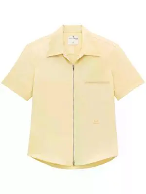 COURREGES Logo-appliqué Twill Shirt