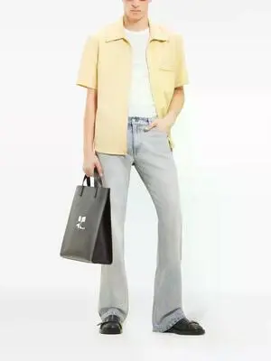 COURREGES Logo-appliqué Twill Shirt
