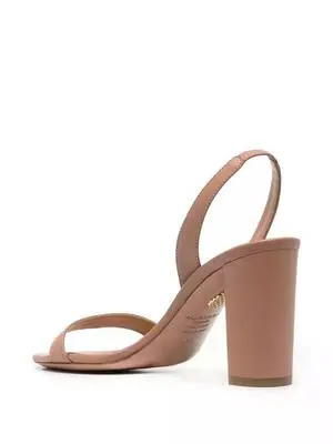 AQUAZZURA 90mm Heeled Leather Sandals