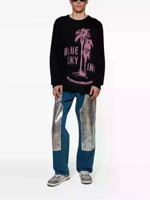 Amiri Crystal Skel Top Sneakers - Grey