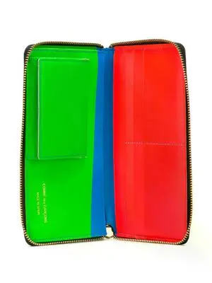 Comme Des Garçons Zip-around Leather Wallet - Blue