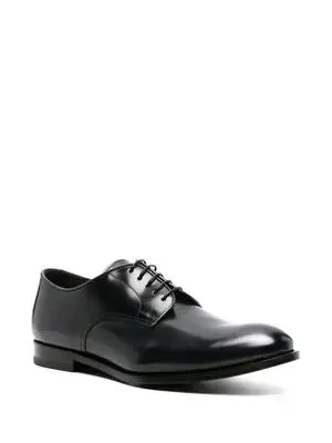 DOUCAL'S Leather Derby Shoes - Black