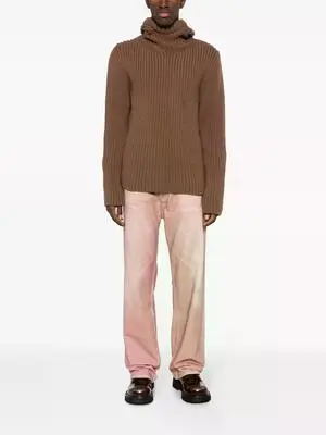 LANVIN Ribbed-knit Hooded Jumper
