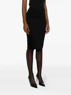 Saint Laurent Fine-knit Pencil Skirt