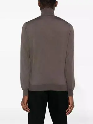 DELL'OGLIO Roll-neck Knit Jumper - Grey