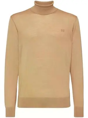Dsquared2 Embroidered-logo Ribbed Virgin Wool Jumper