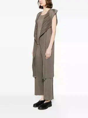 Issey Miyake Plissé Satin Cardigan
