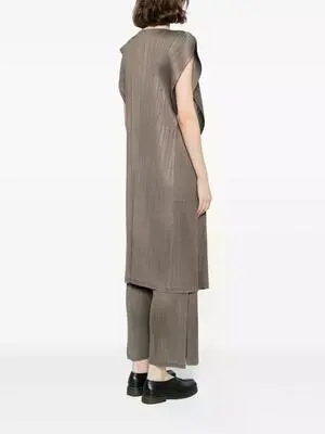 Issey Miyake Plissé Satin Cardigan