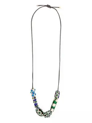 COLVILLE Beatle Beaded Leather Necklace