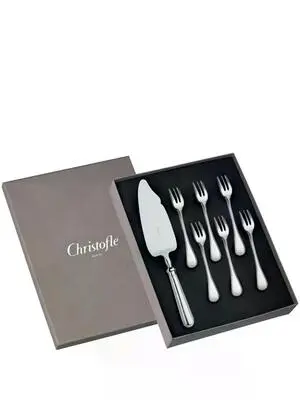 Christofle Albi Dessert Forks And Cake Server Set - Silver