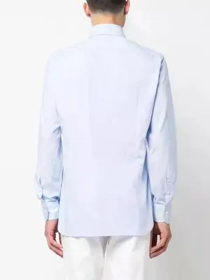 BARBA NAPOLI Spread-collar Cotton Shirt