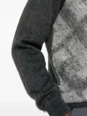Fendi Ff-motif Knitted Jumper - Grey