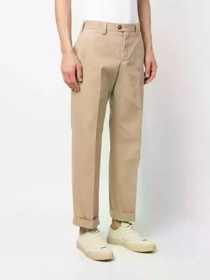 PT TORINO Pressed-crease Chino Trousers - Neutrals