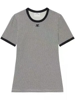 COURREGES Contrasting-trim Cotton T-shirt