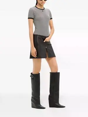 COURREGES Contrasting-trim Cotton T-shirt