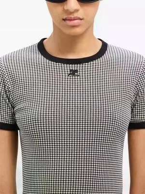 COURREGES Contrasting-trim Cotton T-shirt
