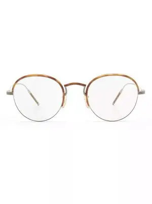 Oliver Spencer Tk-6 Round-frame Glasses - Grey