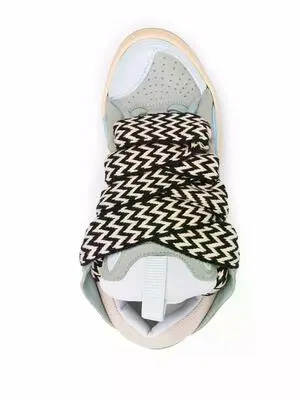 LANVIN Curb Lace-up Sneakers - Blue