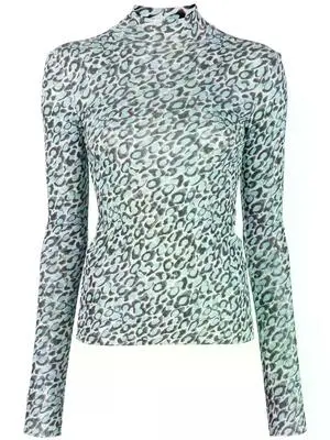 Nanushka Patterned Top With Cut-out Detail