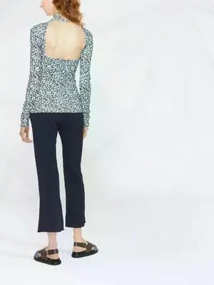 Nanushka Patterned Top With Cut-out Detail