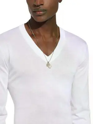 Dolce & Gabbana Logo-plaque Pearl-pendant Necklace