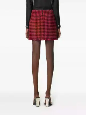 Versace Tweed Pencil Skirt With Medusa Head Buttons